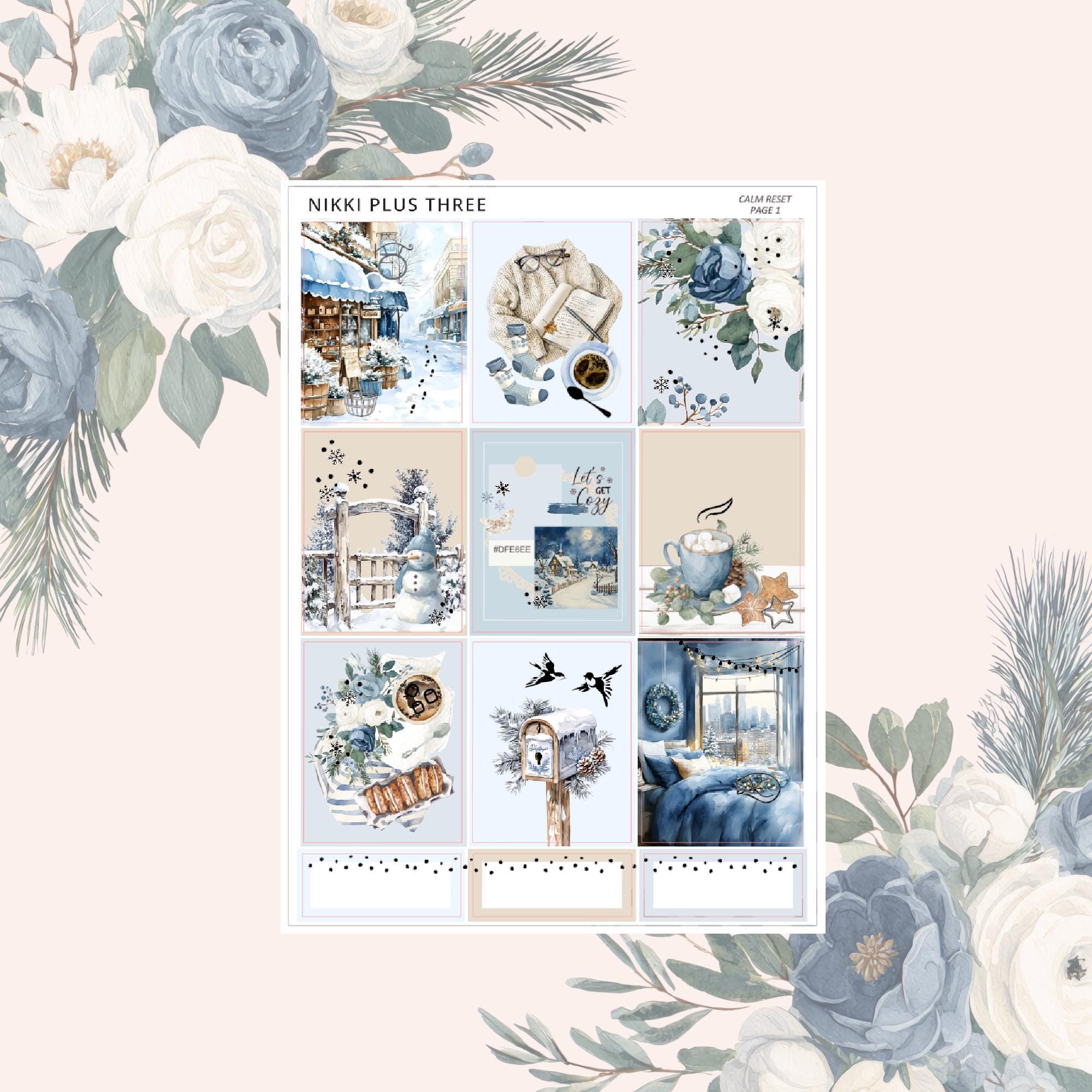 NEW Calm Reset - Foiled Weekly Sticker Kit - Premium Matte - Silver ...