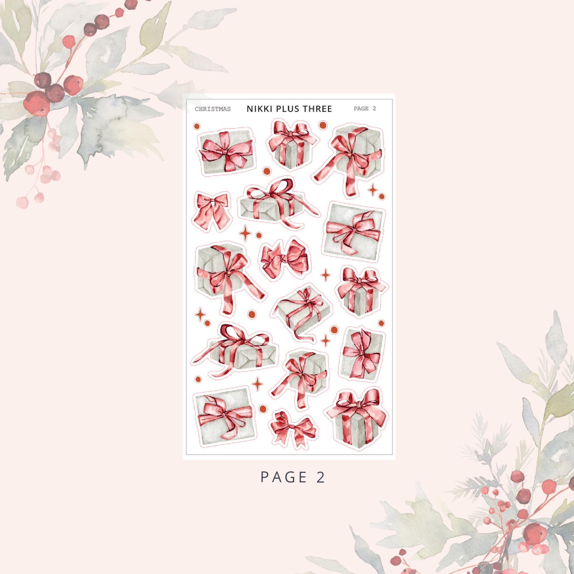 Christmas Mini Deco Sheets Journal Sticker Kit Journal or Planner - Etsy