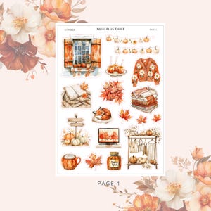 October Mini Journal Sticker Kit Journal or Planner - Etsy