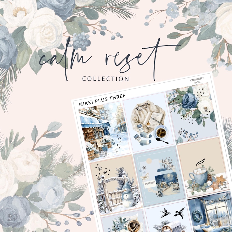 NEW Calm Reset - Foiled Weekly Sticker Kit - Premium Matte - Silver ...
