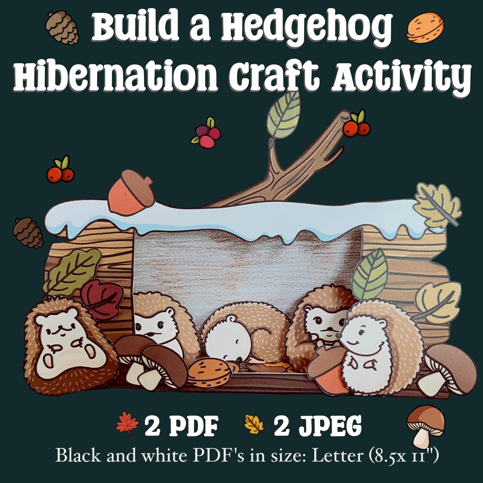 DIY Hedgehog Hibernation Diorama Woodland Animal Craft for Kids ...