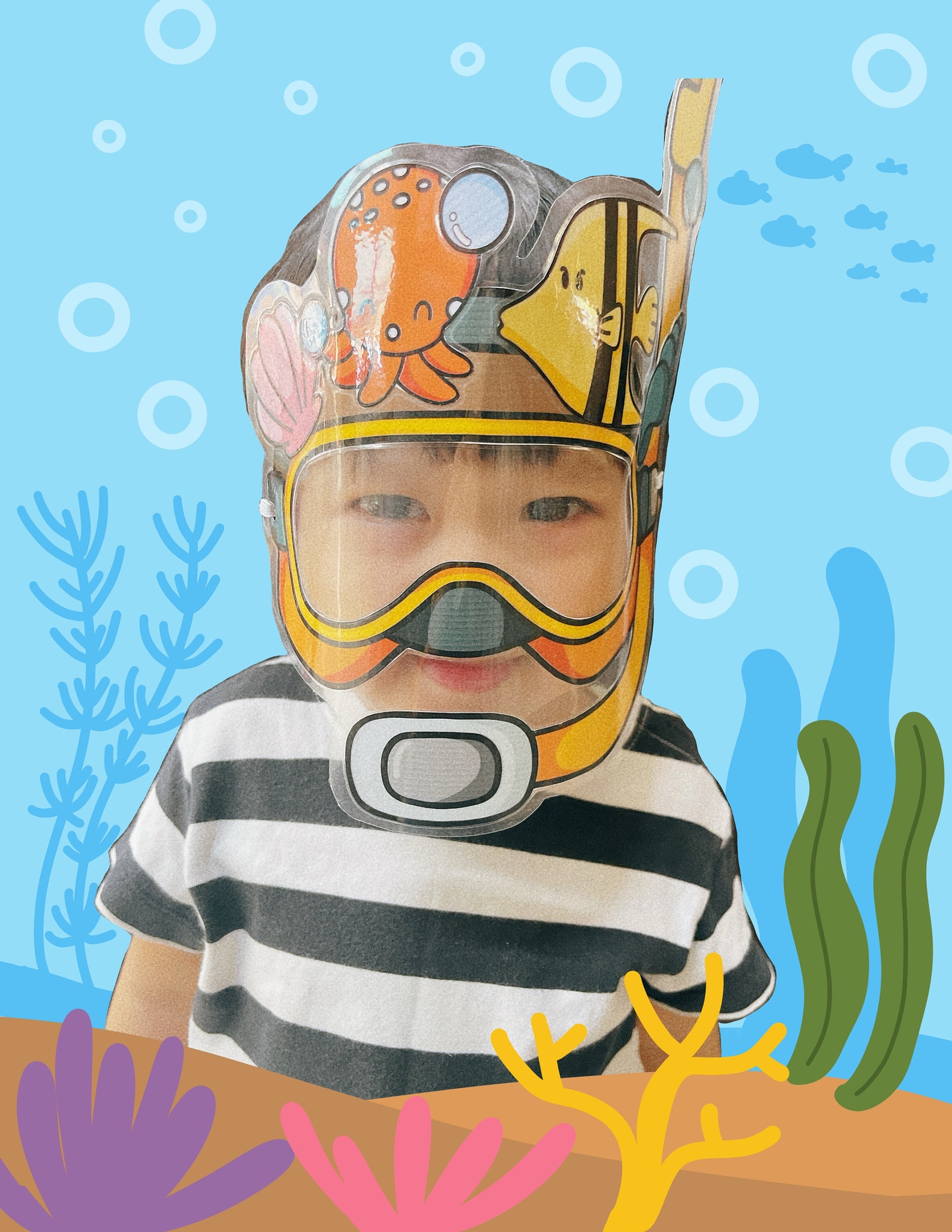 DIY Scuba Diver Craft Costume Cut and Paste Beach Day Printable Paper ...