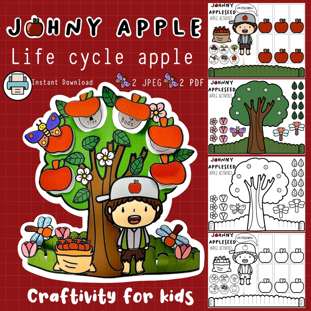 Apple Life Cycle Johnny Appleseed Life Cycle Apple Craftivity Fall ...