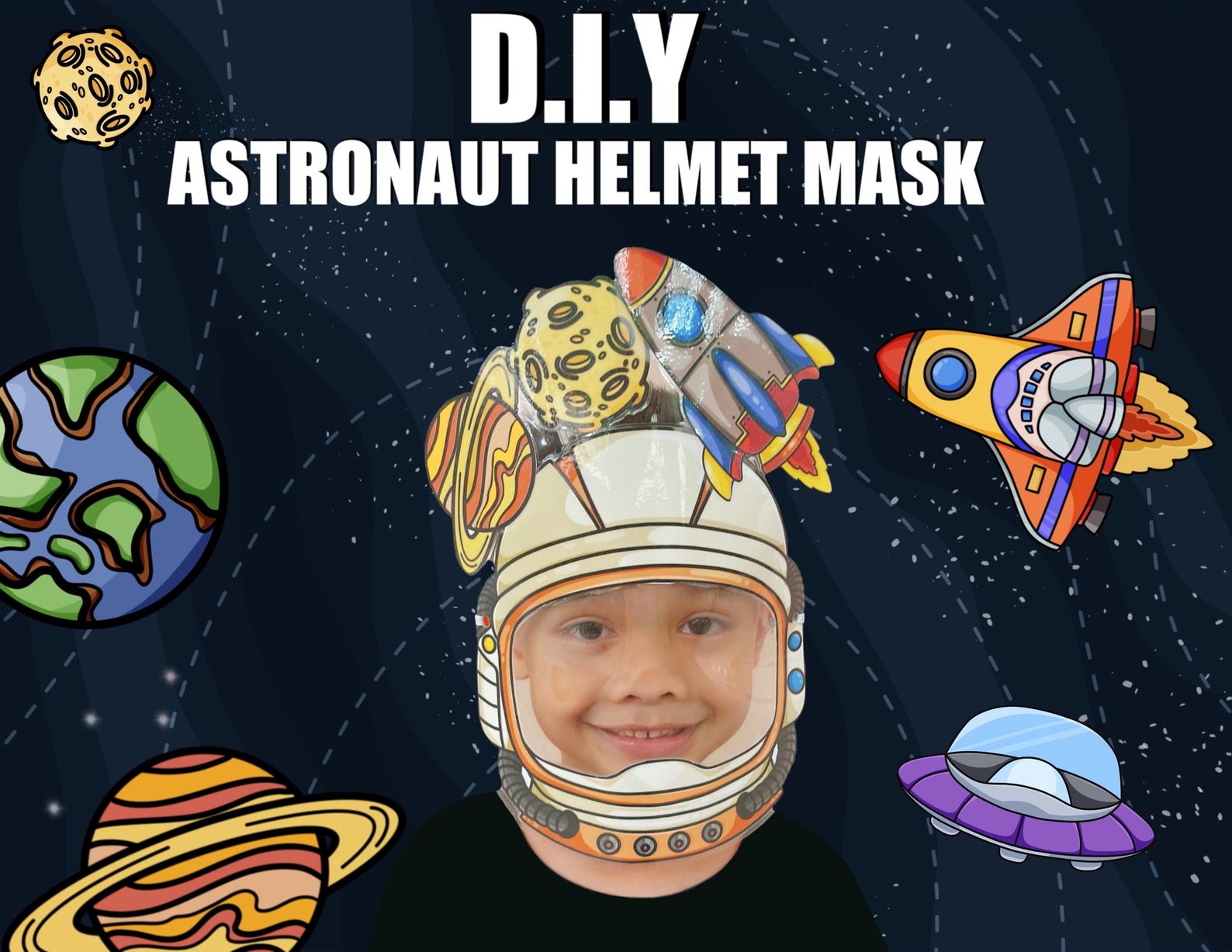 DIY Printable Astronaut Helmet Mask Craft,children's Art Project,helmet ...