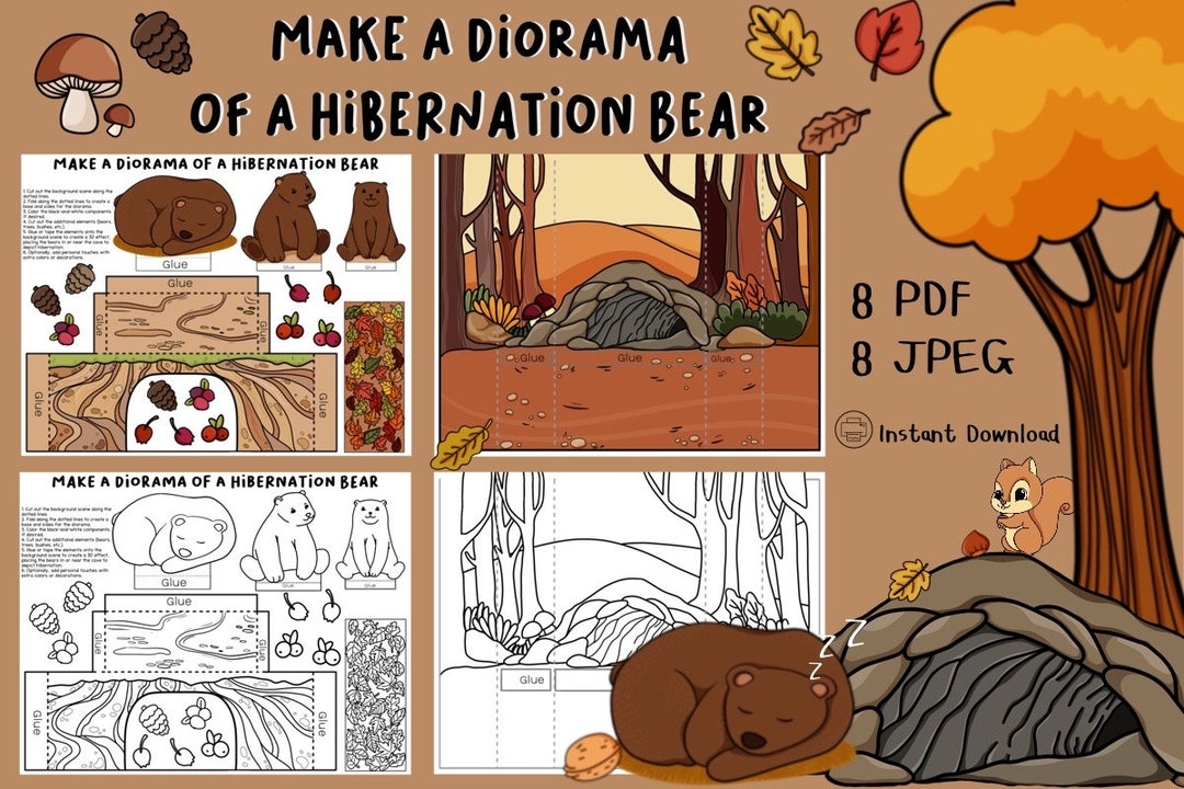 Hibernation Activities Hibernating Bear Craft Bulletin Board Sleeping ...