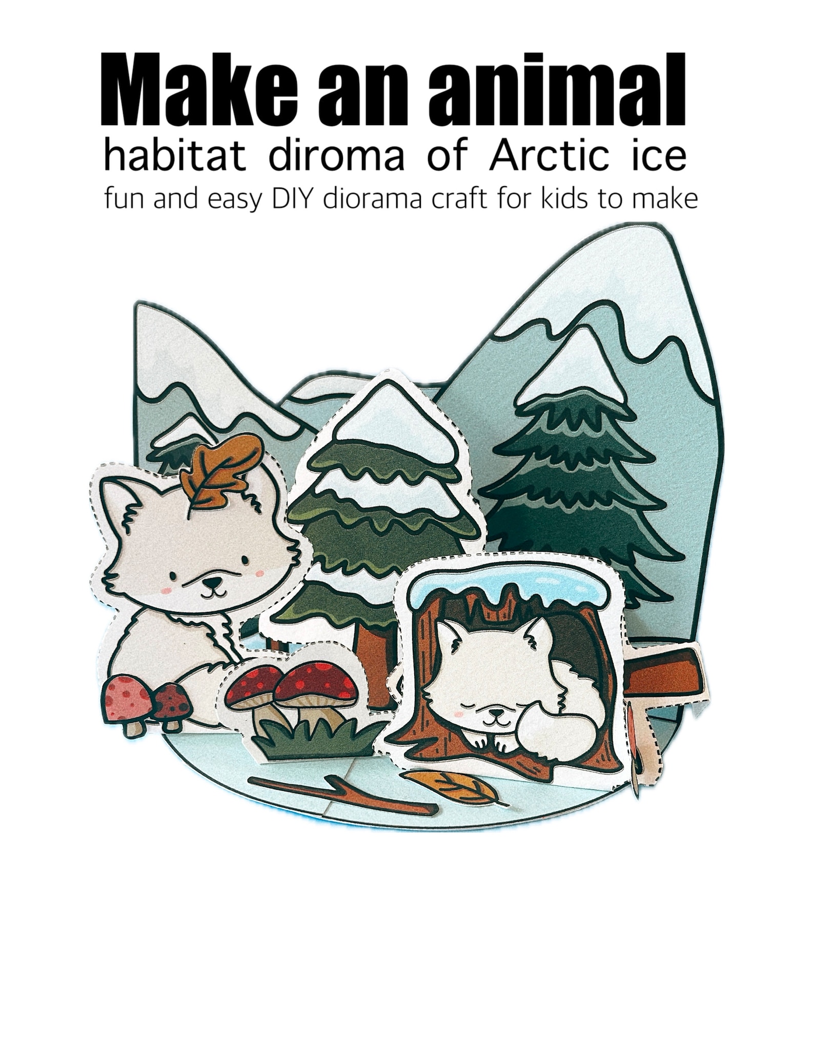 Make an Arctic,printable Arctic,paper Craft for Kid,arctic Diorama ...
