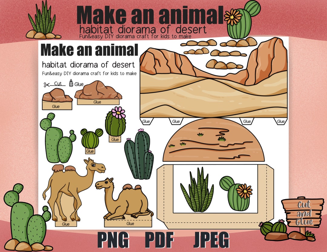 Make an Animal Habitat Diroma of Desert Fun and Easy DIY Diorama Camel ...