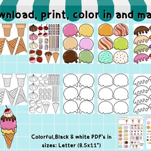 Ice Cream Shop Printable: Pretend Play Pack (digital Download) - Etsy ...