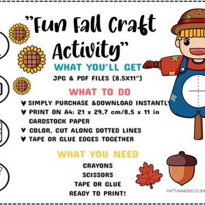 Create Your Own Scarecrow Fun Fall Craft Activity Scarecrowtemplate ...