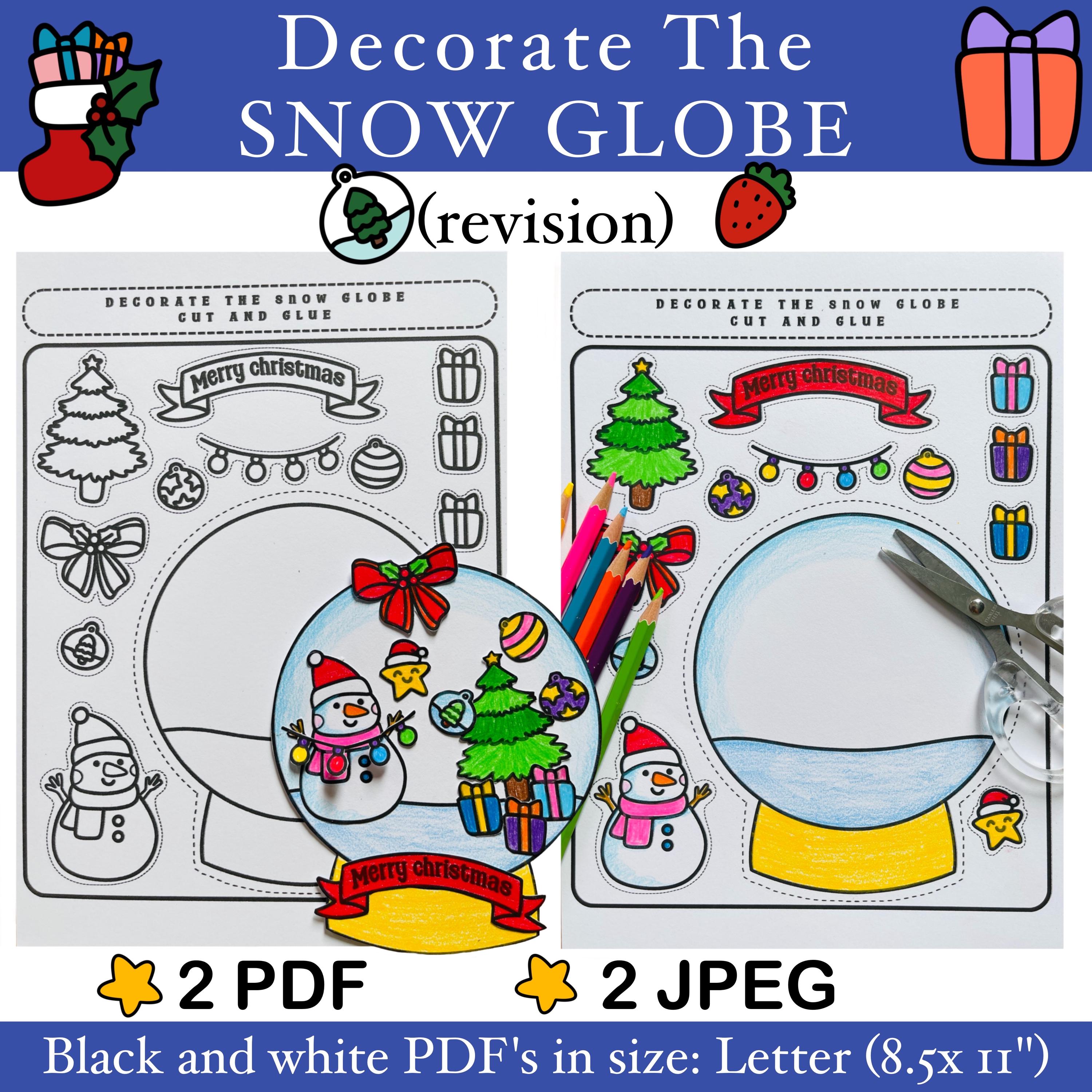 Decorate Snow Globe | Christmas Preschool Printable | Christmas ...