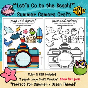 Let’s Go to the Beach! DIY Camera Craft for Summer Exploration - Etsy