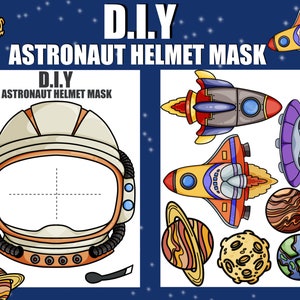 DIY Printable Astronaut Helmet Mask Craft,children's Art Project,helmet ...