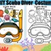 DIY Scuba Diver Costume for End of Year Beach Day Printable Paper ...