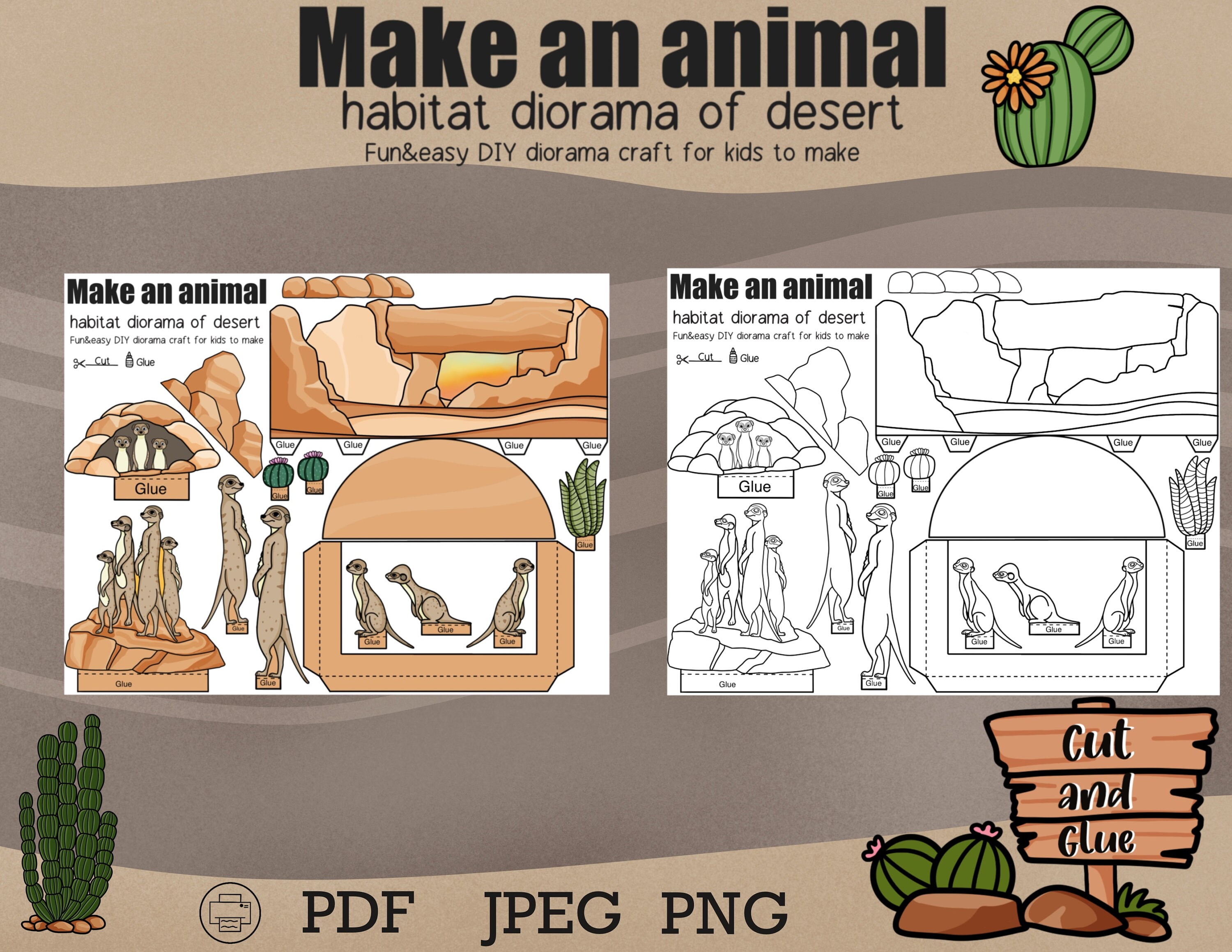Animal Habitats Desert,diorama Animal Craft,habitats Science,meerkat ...