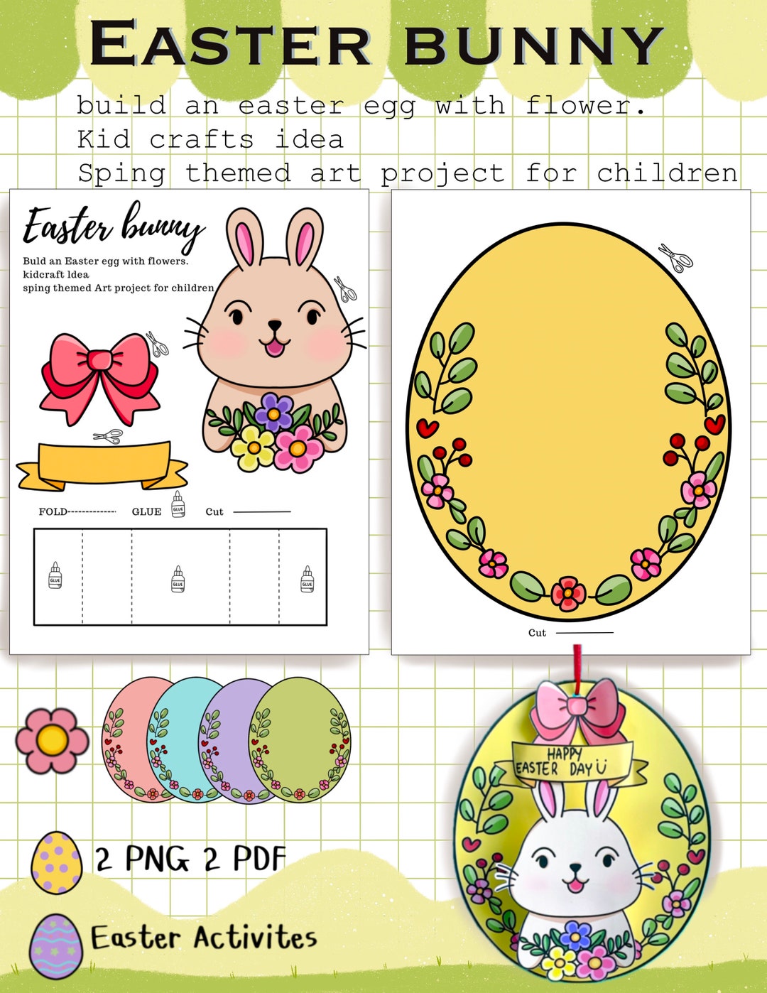 Build an Easter Egg Craft and Hanging Decorations,easter Craft Activity ...