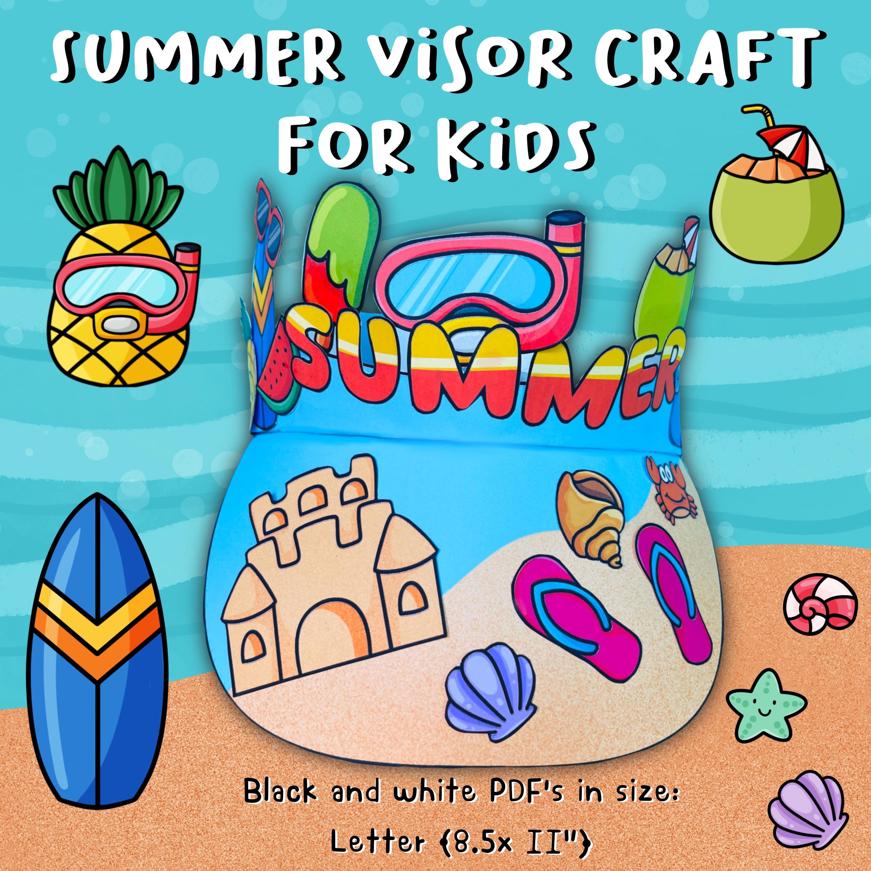 Summer Visor Craft: Beach Theme Art Projects (digital Download) - Etsy