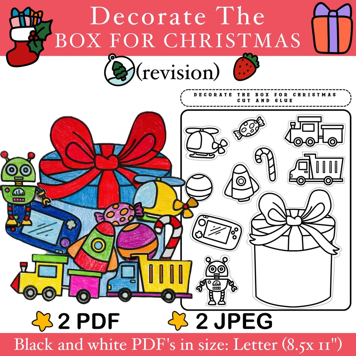 Decorate Decorate Gift Box for Christmas,christmas Preschool Printable ...
