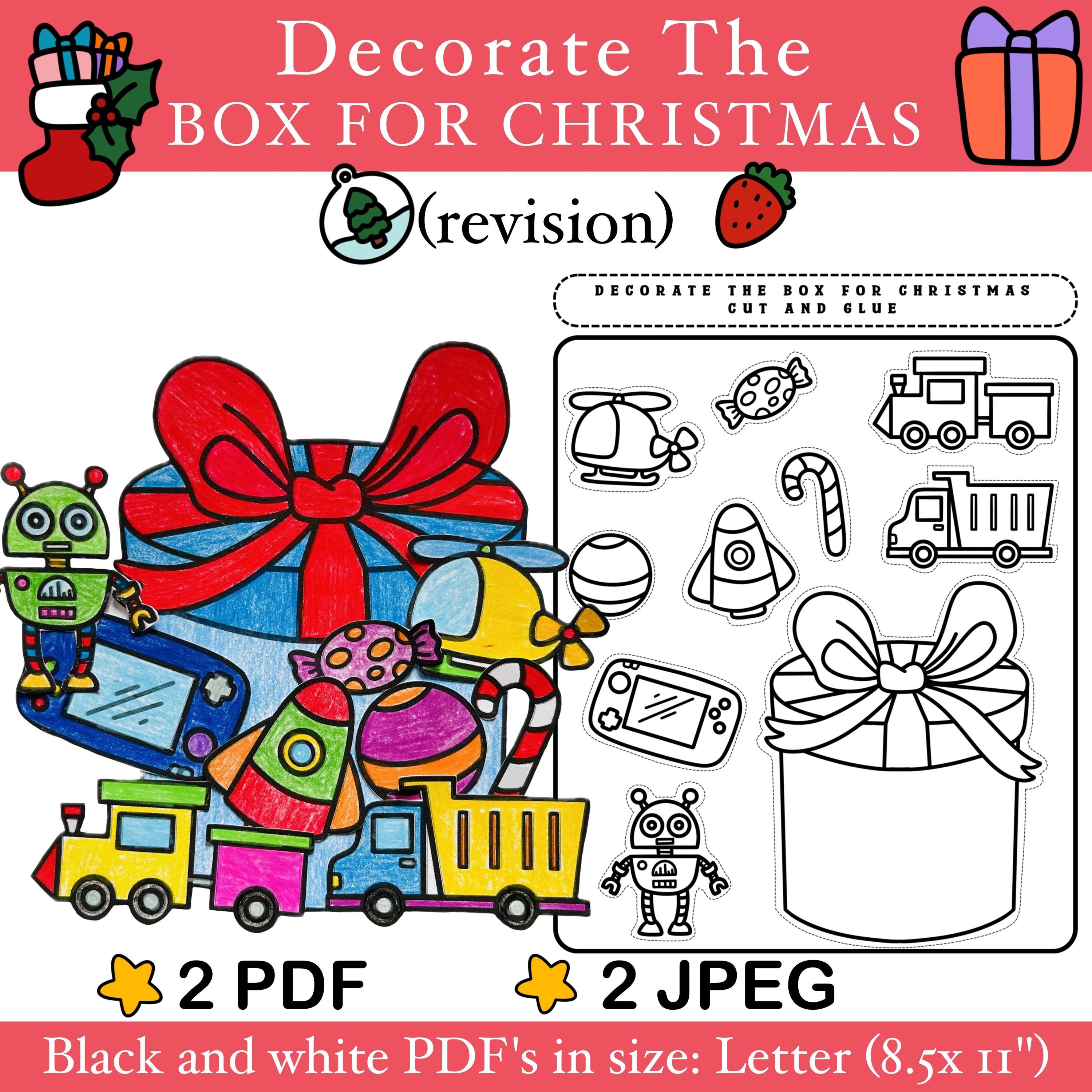 Decorate Decorate Gift Box for Christmas,christmas Preschool Printable ...