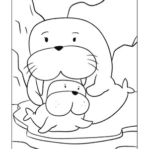 Arctic Animals Coloring Page | Winter Animals - Etsy