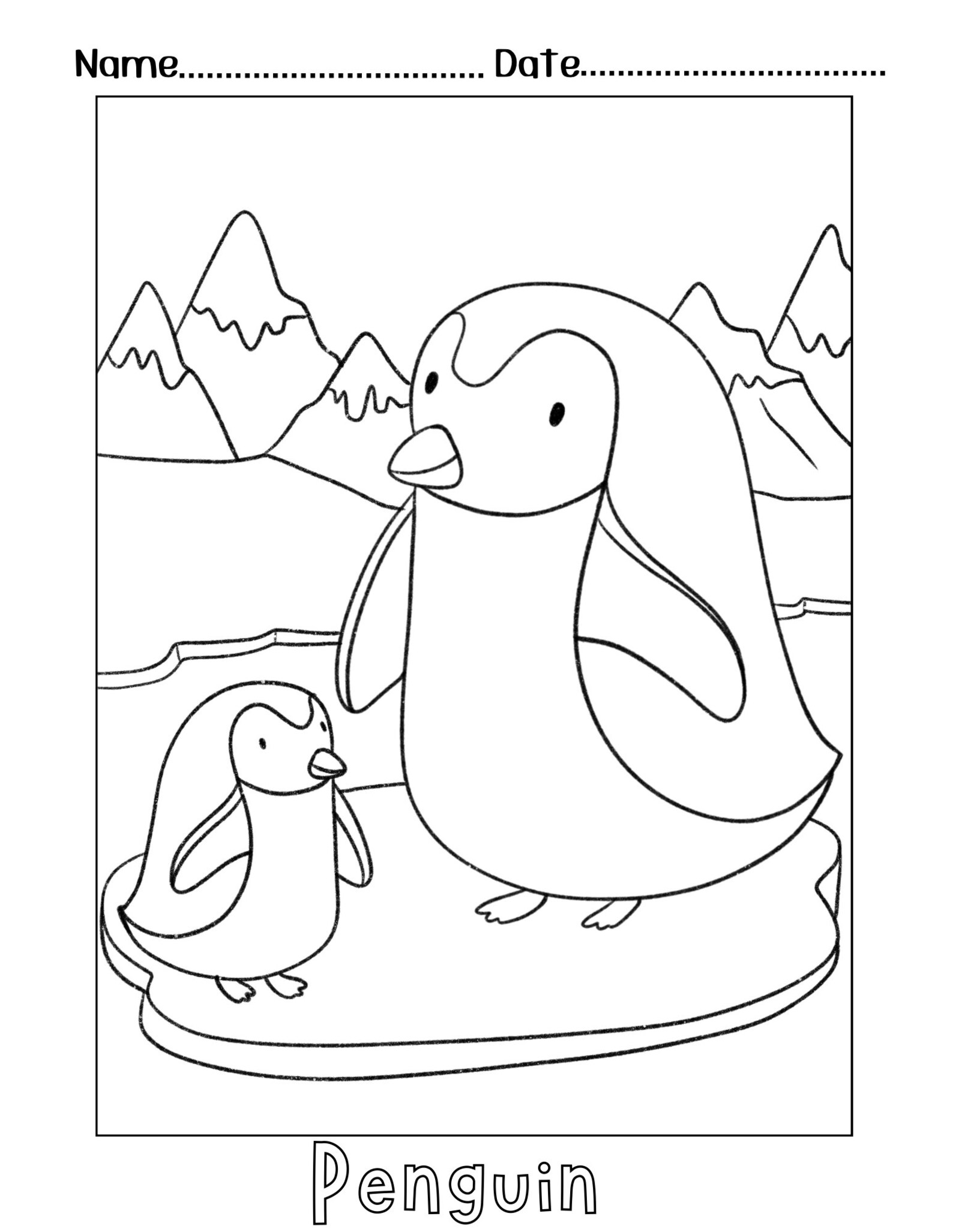 Arctic Animals Coloring Page | Winter Animals - Etsy