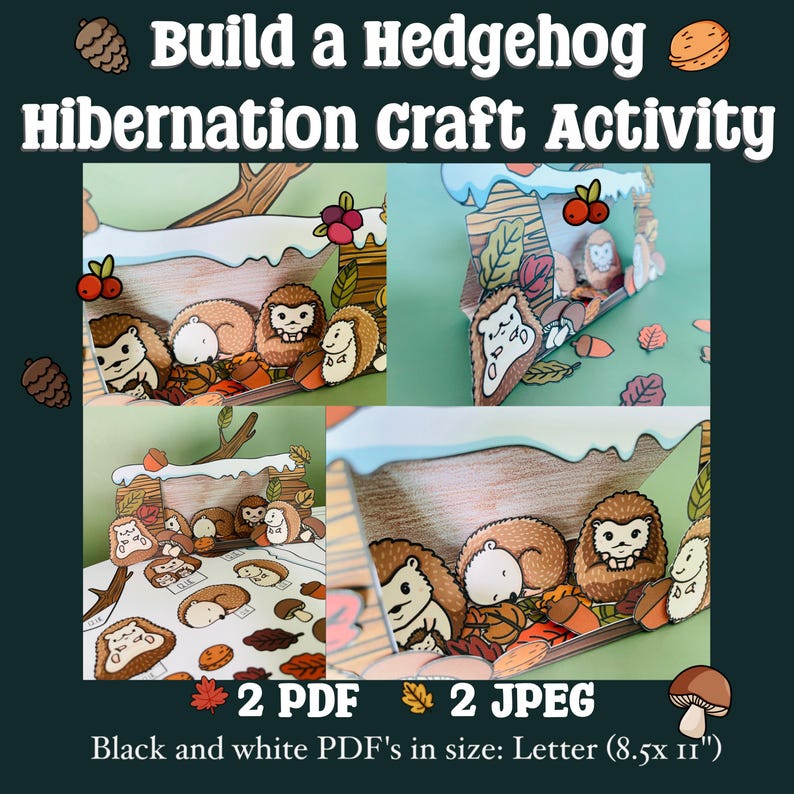 DIY Hedgehog Hibernation Diorama Woodland Animal Craft for Kids ...