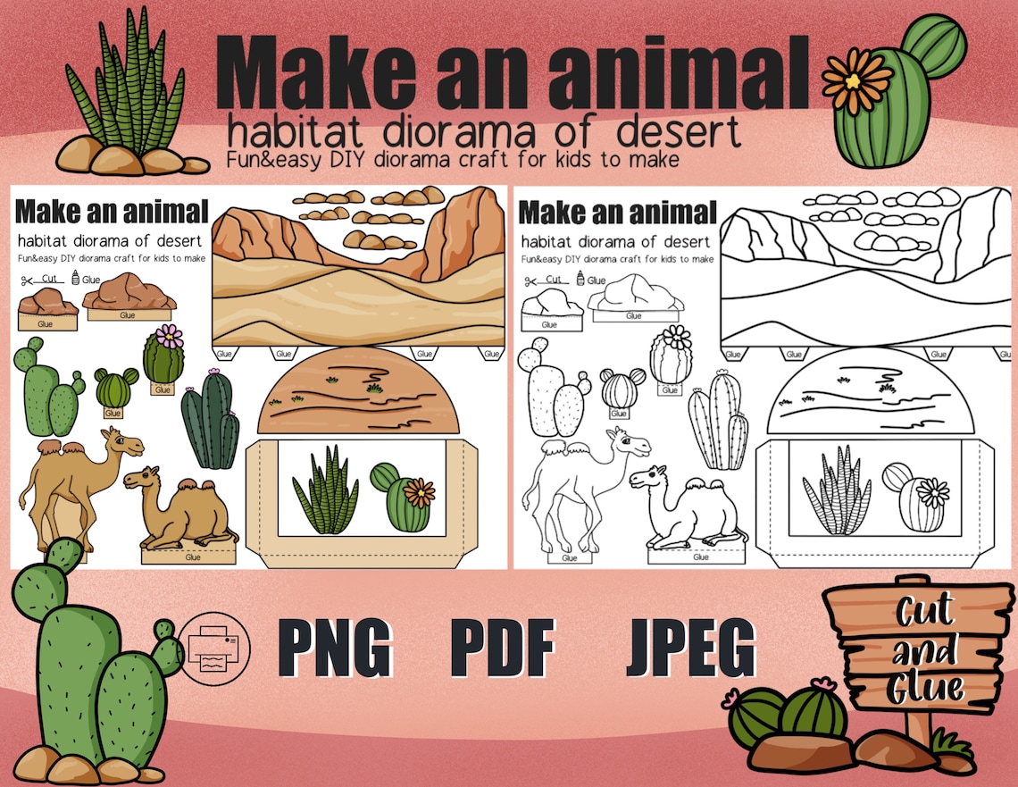 Make an Animal Habitat Diroma of Desert Fun and Easy DIY Diorama Camel ...