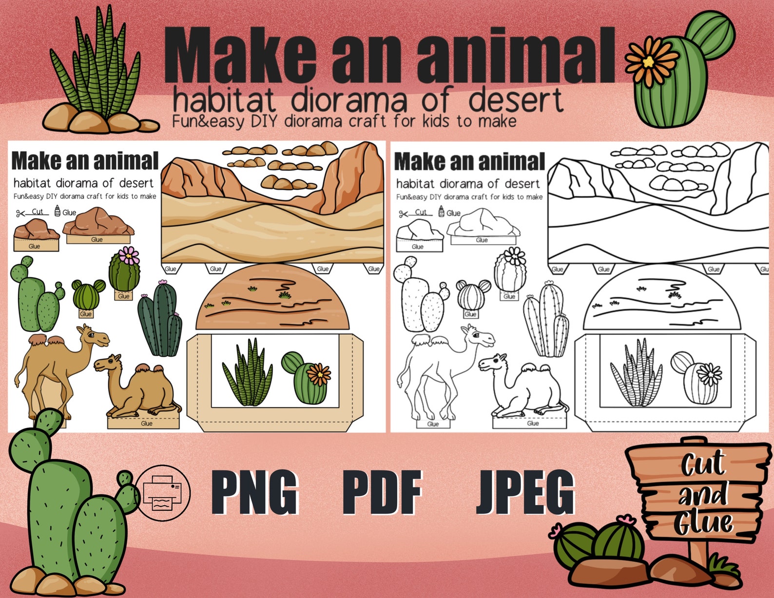Make an Animal Habitat Diroma of Desert Fun and Easy DIY Diorama Camel ...