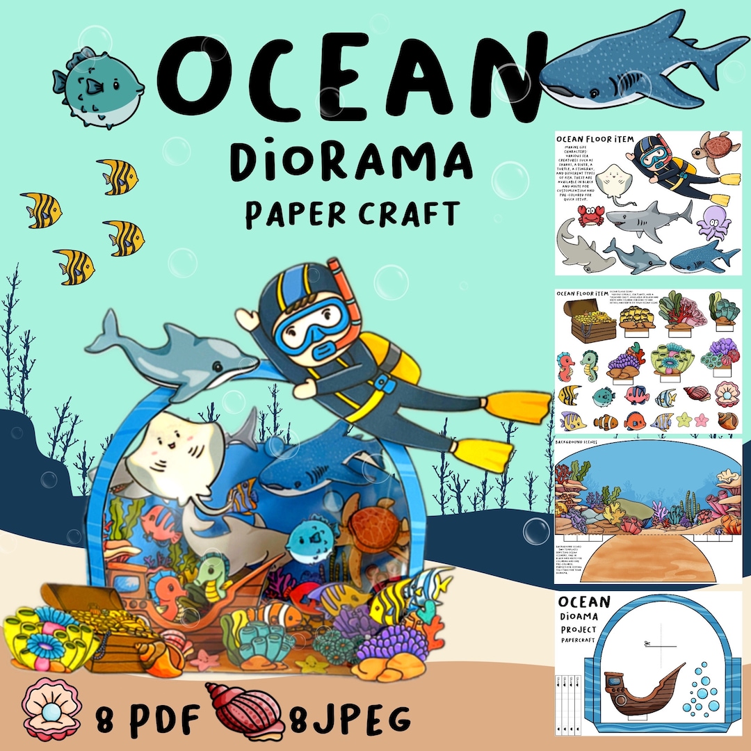 Ocean Diorama Paper Craft: DIY Habitat Activity (digital Download) - Etsy