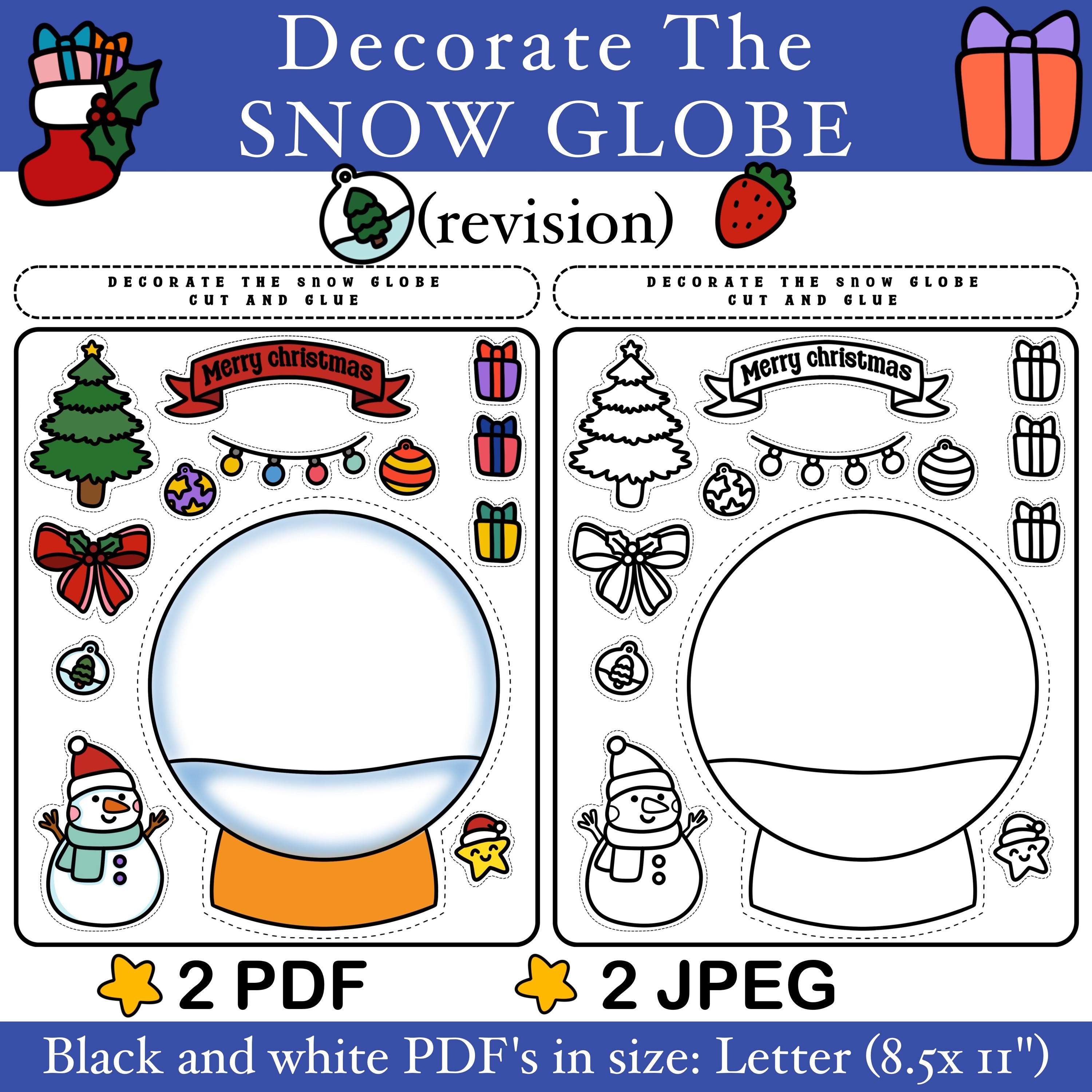 Decorate Snow Globe | Christmas Preschool Printable | Christmas ...