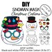 Snowman Mask Printable Christmas Costume Templatechristmas Craft for ...