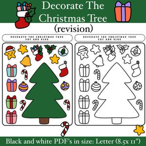 Decorate the Christmas Tree, Christmas Preschool Printable, Christmas ...