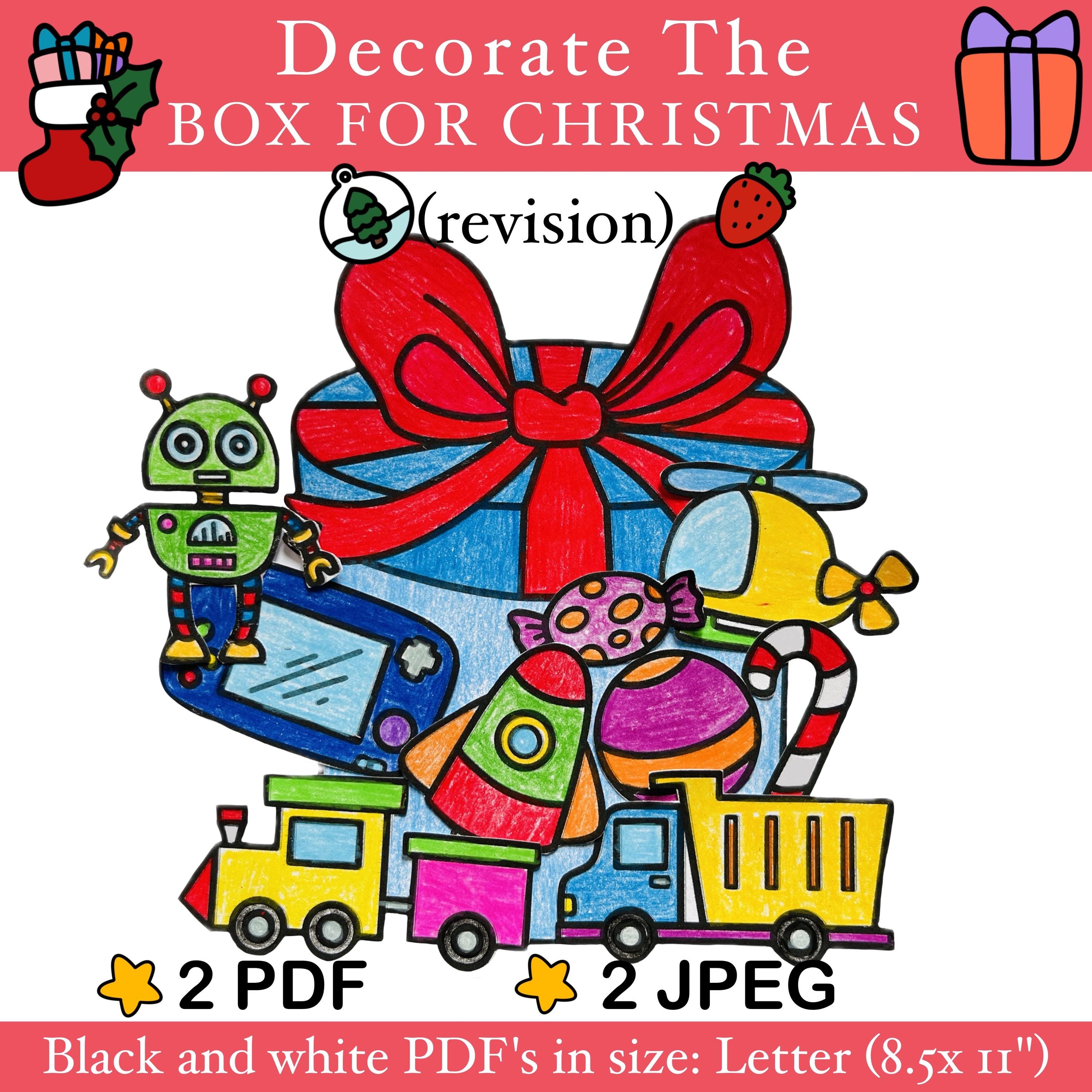 Decorate Decorate Gift Box for Christmas,christmas Preschool Printable ...