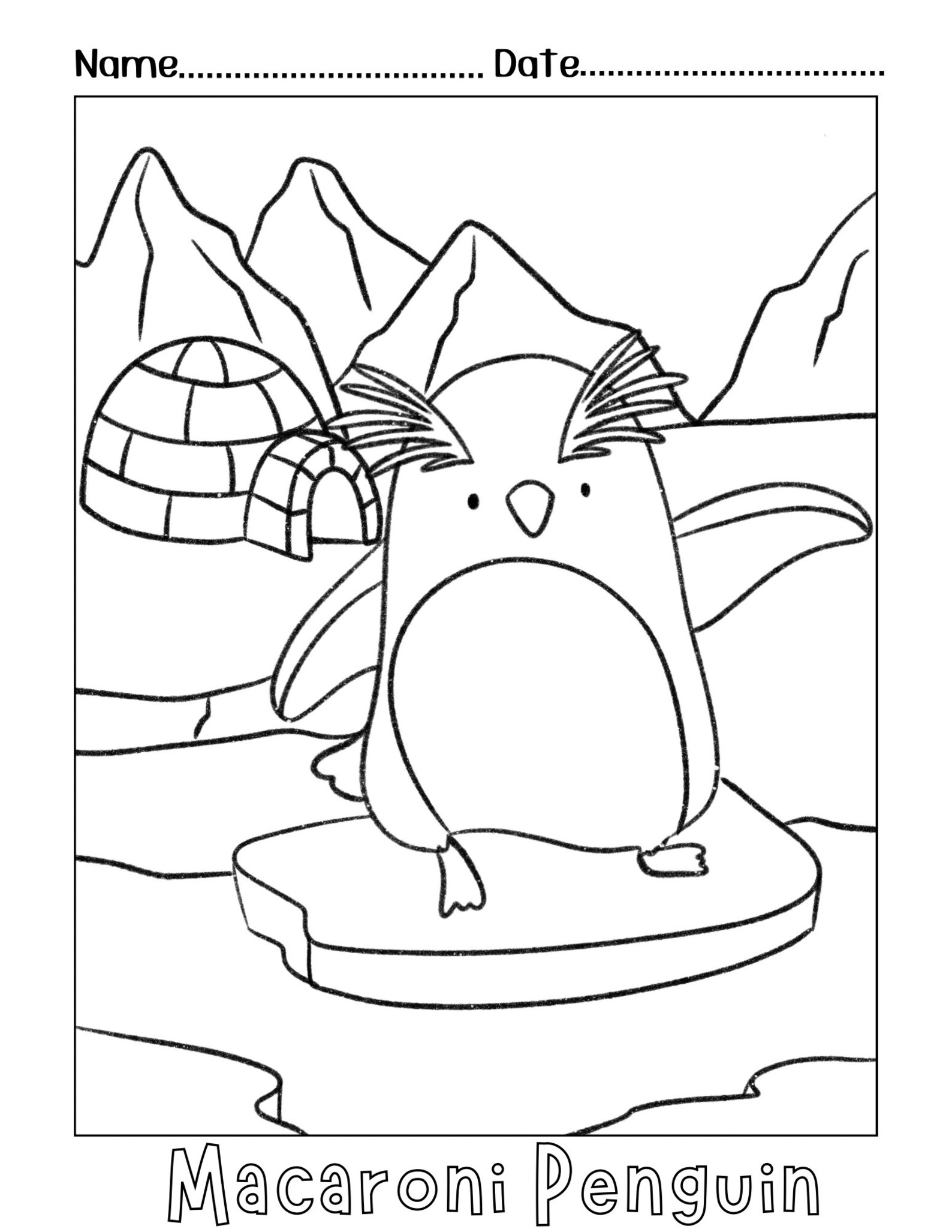 Arctic Animals Coloring Page | Winter Animals - Etsy