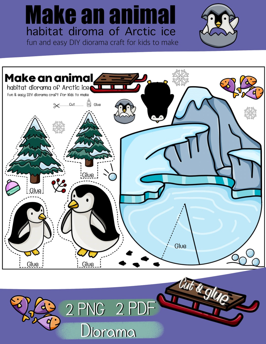 Make an Animal Habitat Diroma of Arctic Ice Fun and Easy DIY Diorama ...