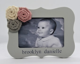 Personalized Baby Frame Love You to the Moon and Back Rustic - Etsy