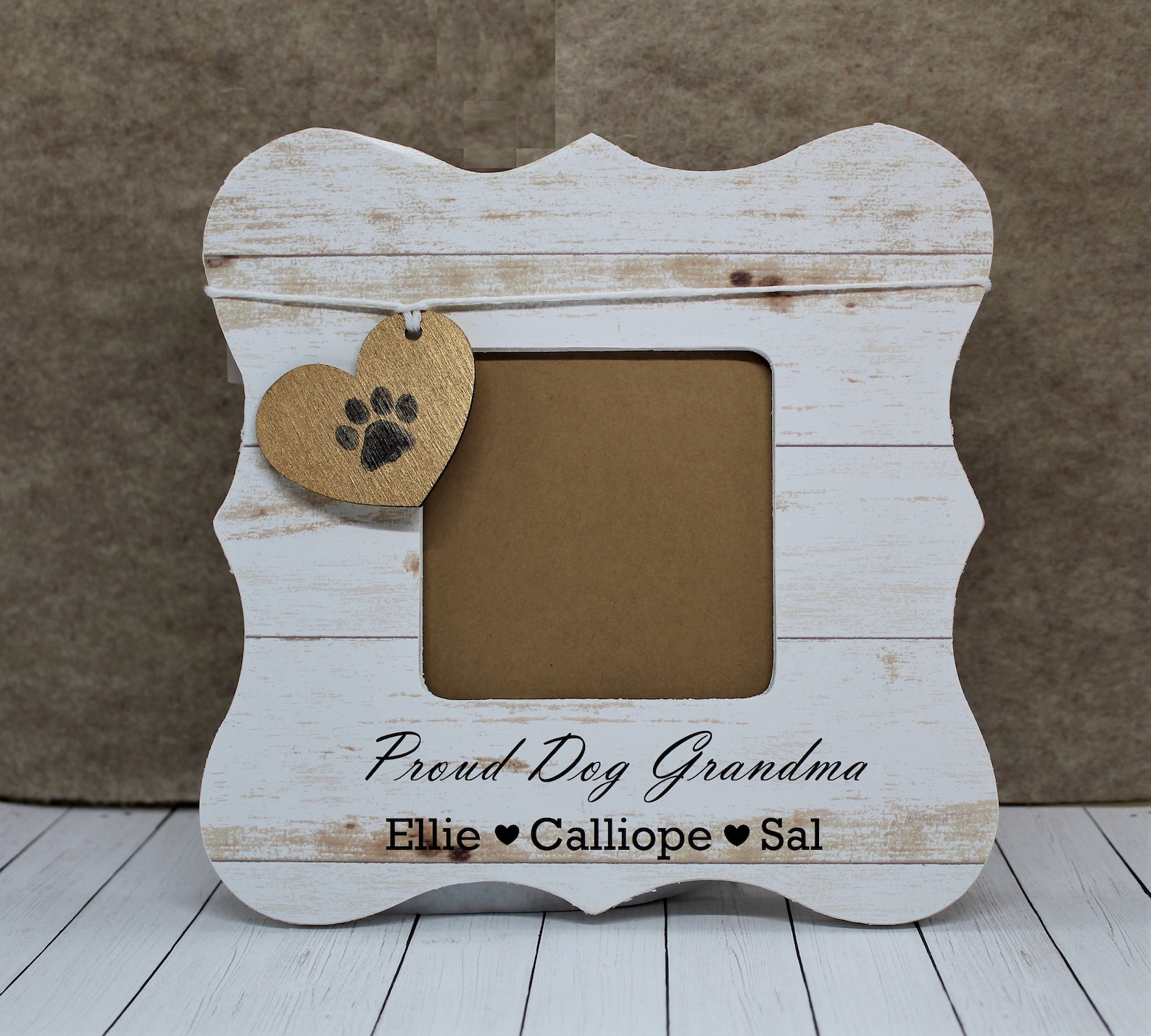 Personalized Dog Frame With Paw Print Dog Picture Frame - Etsy