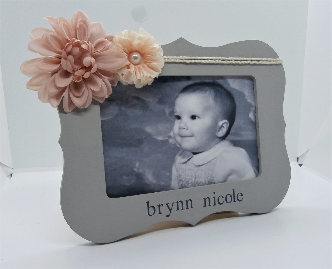 Personalized baby girl gift personalized picture frame baby | Etsy
