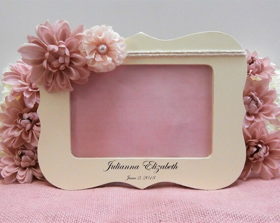 Personalized picture frame baby girl gift personalized birth | Etsy