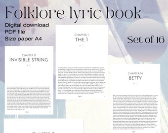 TTPD Album Lyric Book Printable Taylor Swift Poster Scrapbook Book ...