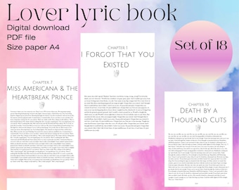 TTPD Album Lyric Book | Printable Taylor Swift Poster | Scrapbook Book ...