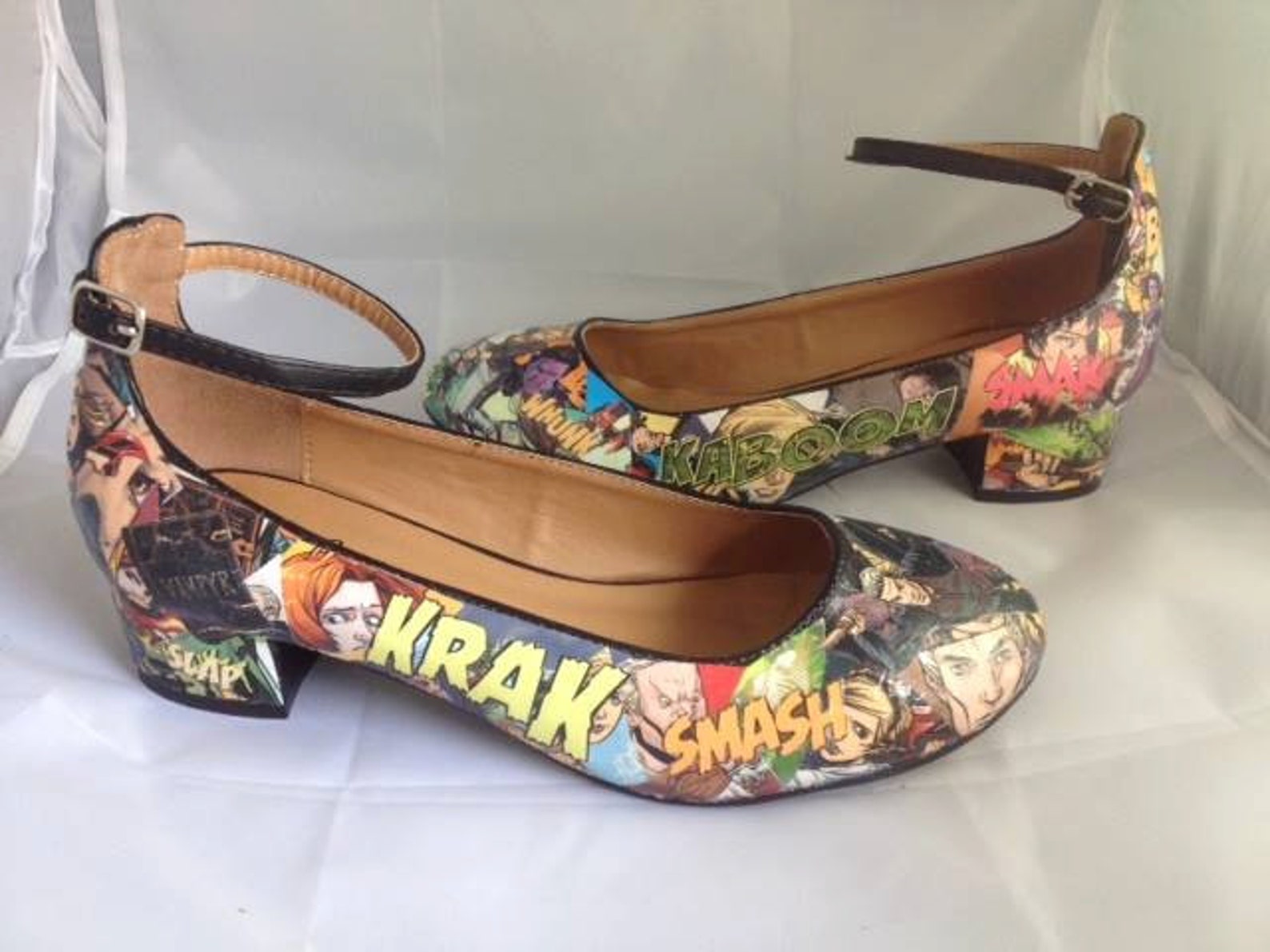 Buffy the Vampire Slayer Comic Book Shoes Superhero Heels | Etsy