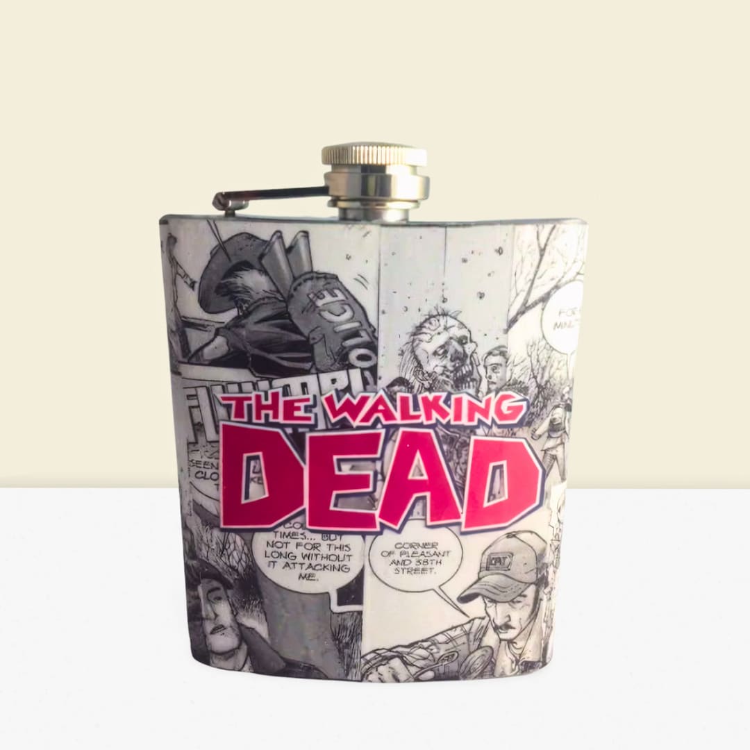 Custom Walking Dead Comic Hip Flask - Handcrafted, Personalized, and ...