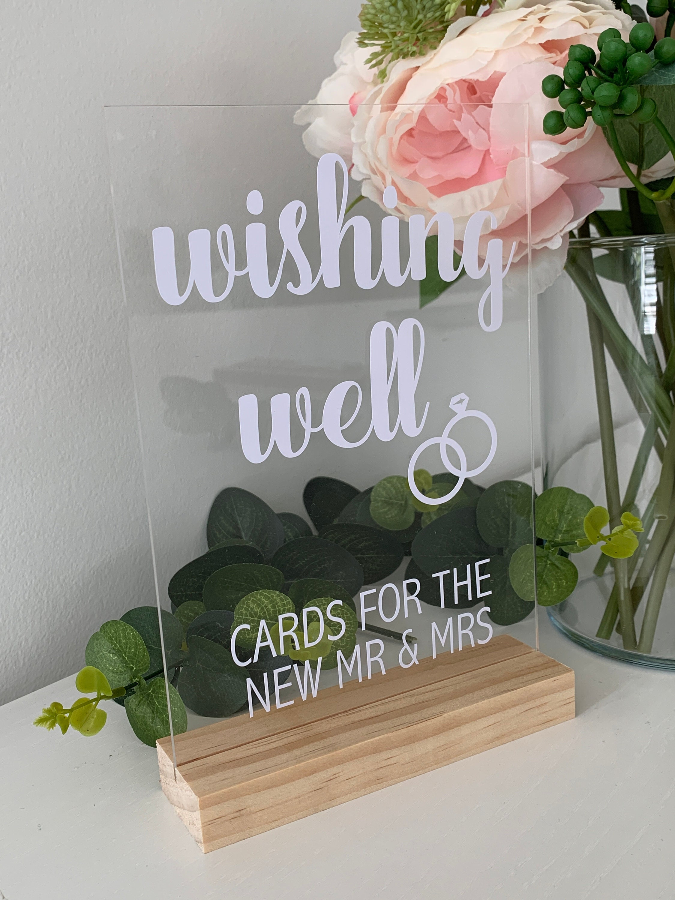 Acrylic Wishing Well Acrylic Wedding Signs Clear Acrylic - Etsy Australia