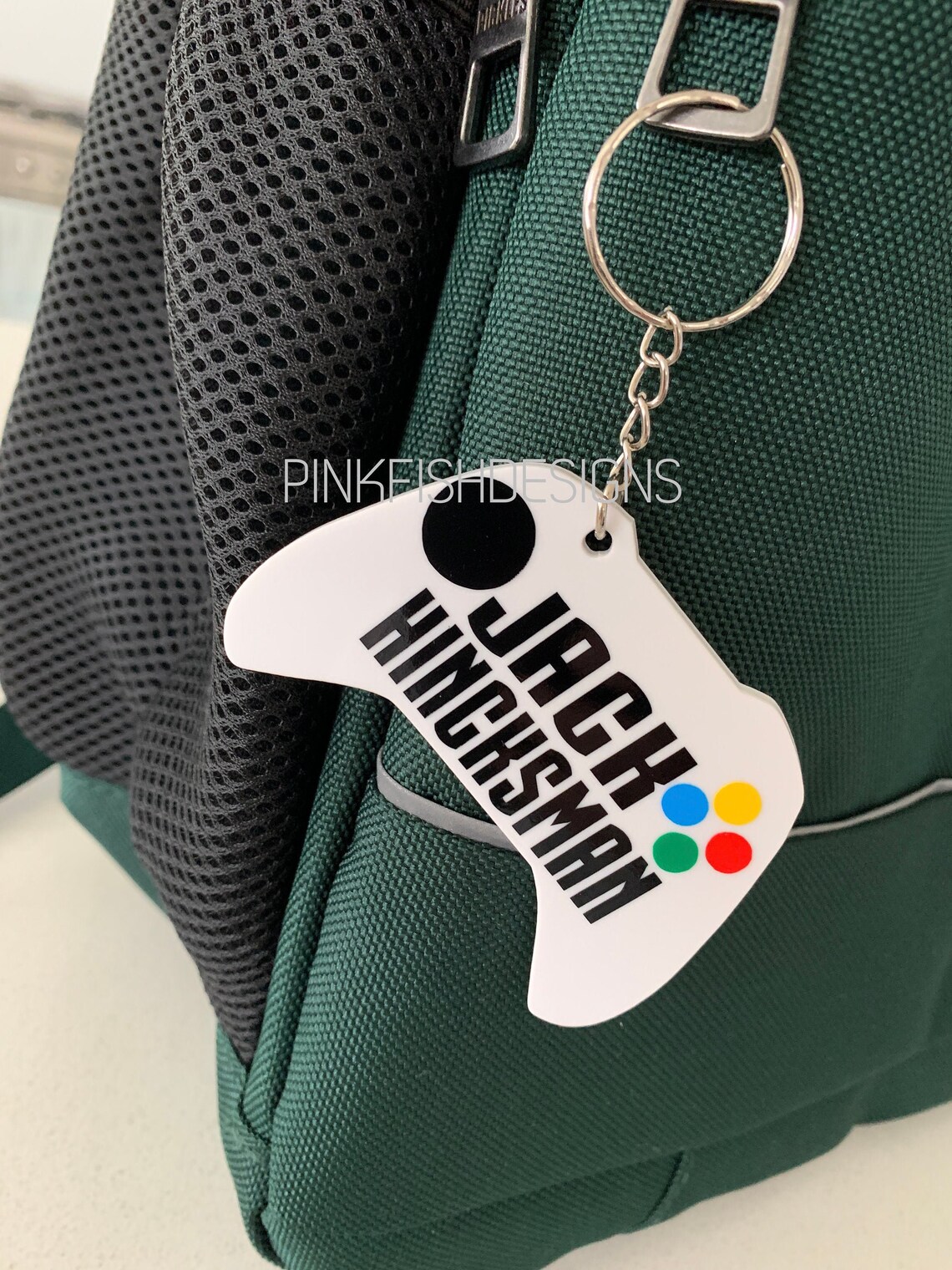 Game Controller Keyring School Bag Tag Personalised Keyrings - Etsy