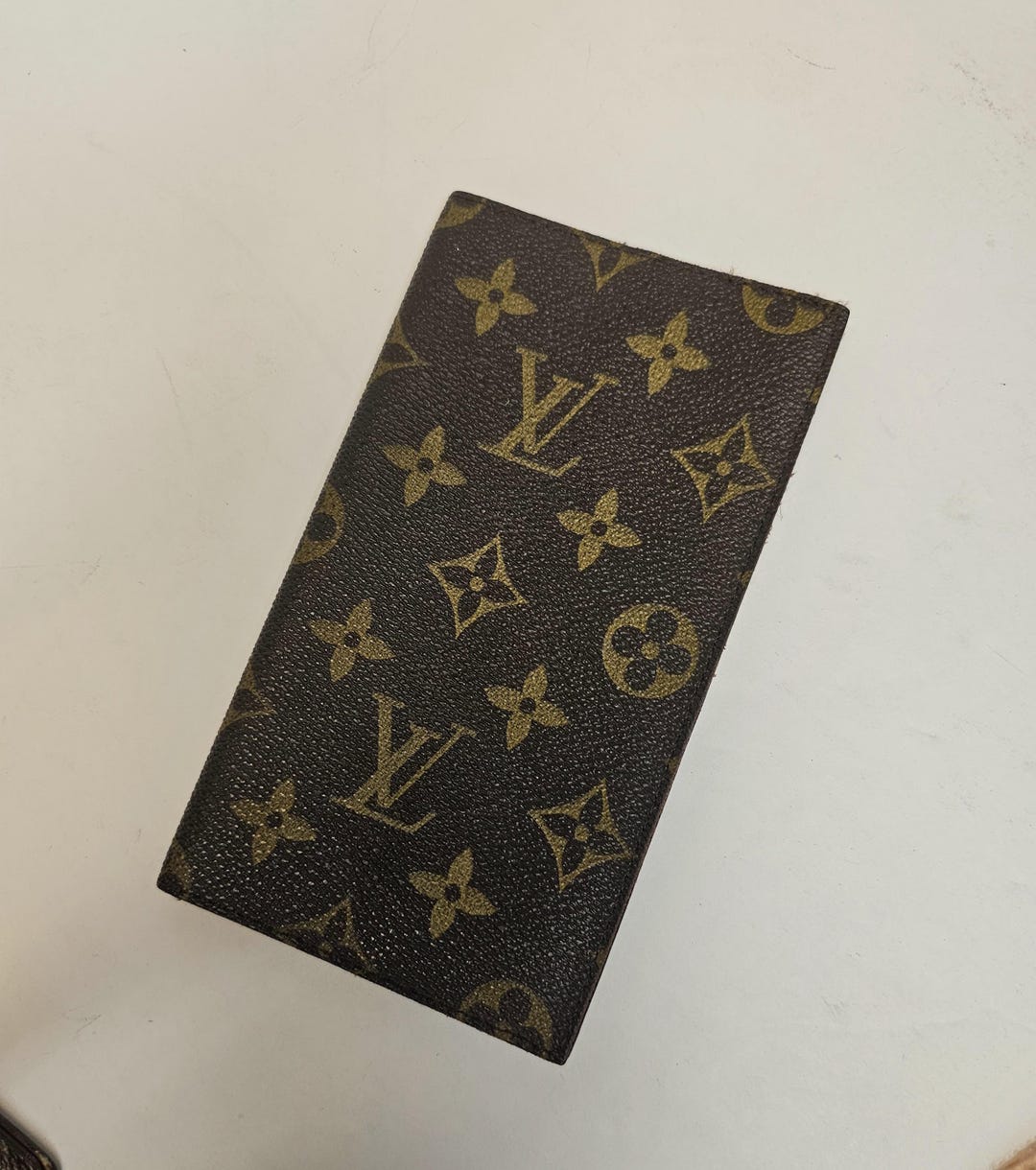Louis Vuitton Checkbook Cover Holder Dark Brown Interior From the '70's ...