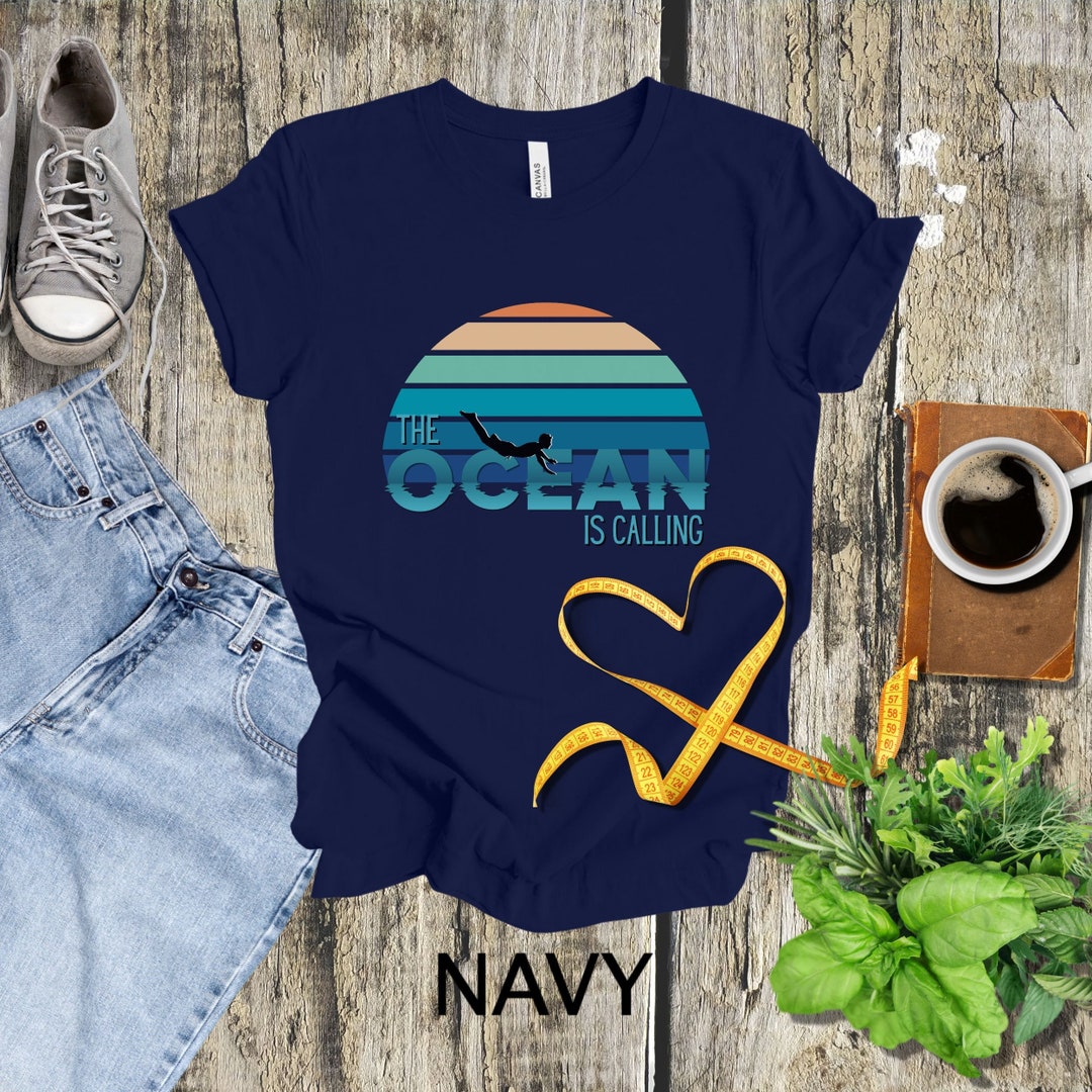 The Ocean is Calling Me Ocean Shirt Beach Lover Saying Tee Summer ...