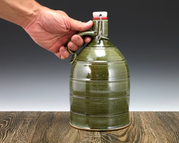 64 Oz Beer Growler a Ceramic Stoneware Growler for Home Brew - Etsy
