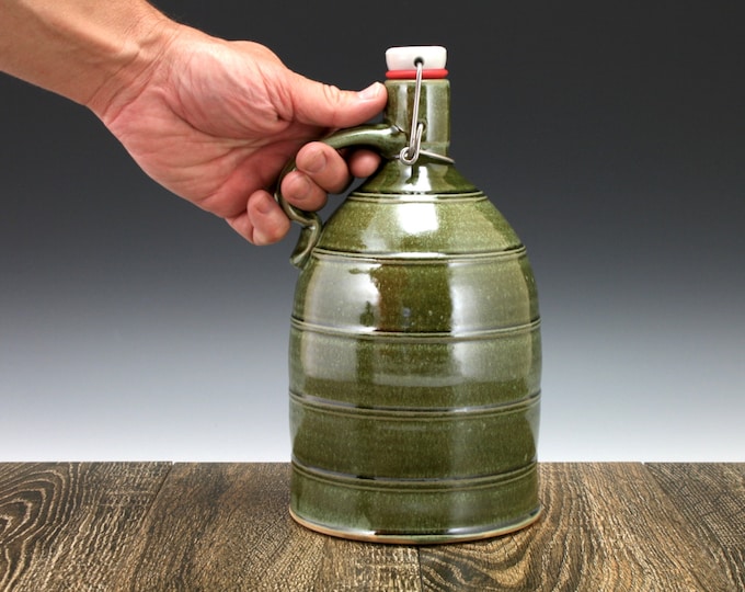 64 Oz Beer Growler a Ceramic Stoneware Growler for Home Brew - Etsy