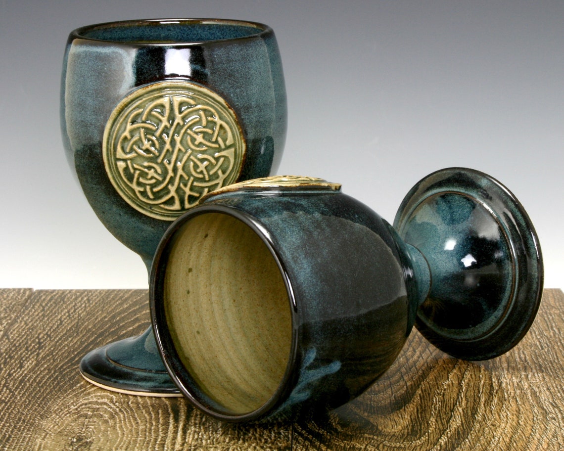 Ceramic Goblet With Celtic Knot Emblem Great Gift for Craft - Etsy Canada