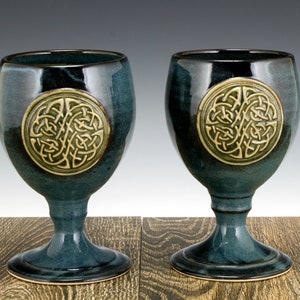 Ceramic Goblet With Celtic Knot Emblem | Great Gift for Craft Beer and ...